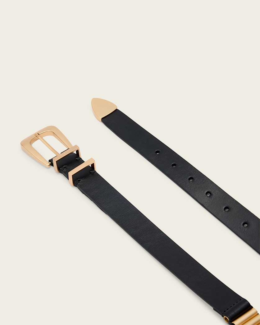 Tess Skinny Leather Belt Black | ALLSAINTS US
